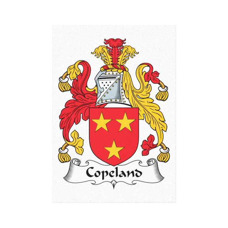 Copeland Family Crest Canvas Print | Zazzle