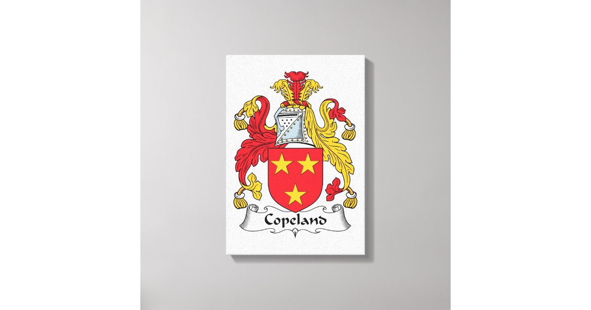 Copeland Family Crest Canvas Print | Zazzle