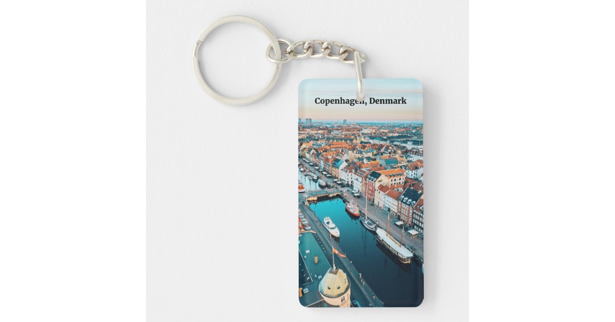 Copenhagen, Denmark scenic photograph Keychain | Zazzle