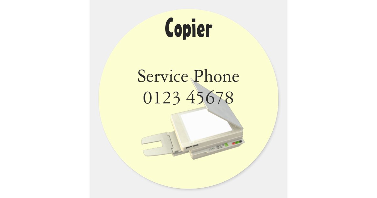 Copier service sticker | Zazzle