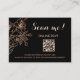 Copper Black Goth Wedding QR Code RSVP online Enclosure Card | Zazzle