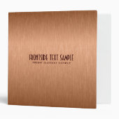 Copper Brown Metallic Texture Print 3 Ring Binder | Zazzle