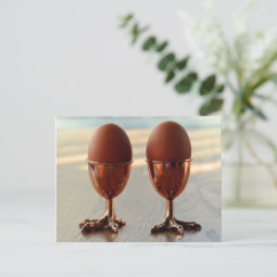 Copper Chicken Feet Egg Cups Postcard | Zazzle