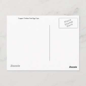 Copper Chicken Feet Egg Cups Postcard | Zazzle