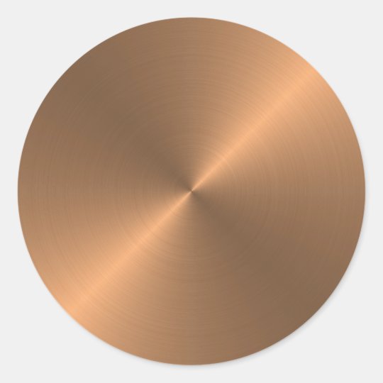 Copper Classic Round Sticker | Zazzle.com