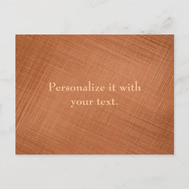 Copper Colored Postcard | Zazzle
