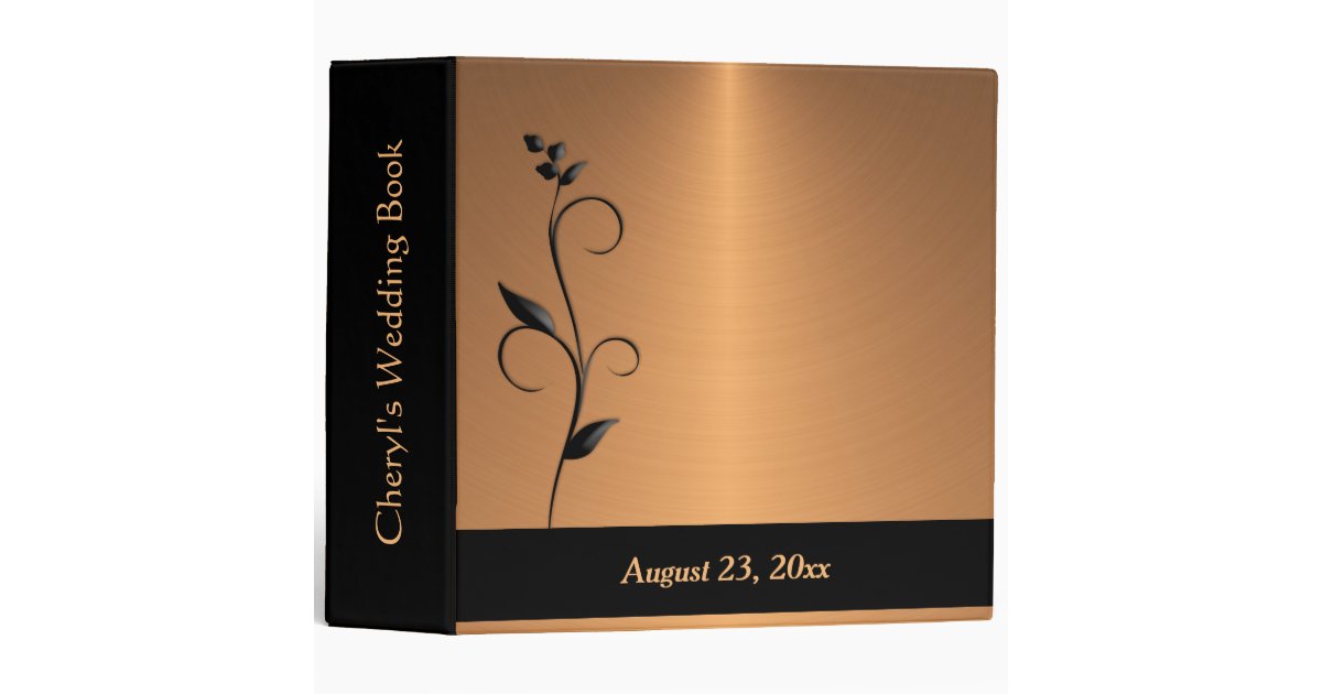 Copper Custom Wedding Binder | Zazzle