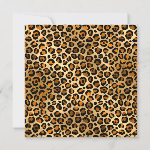 Copper Gold Leopard Foil Gem Ribbon 40th Birthday Invitation | Zazzle
