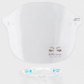 Copper Lashes & Brows Aesthetician Makeup Artist Face Shield | Zazzle