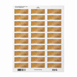 Copper Metallic Address Labels | Zazzle