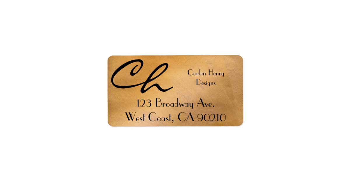 Copper Metallic Address Labels | Zazzle