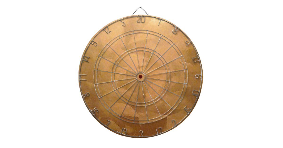Copper Metallic Hand Brushed Dart Board | Zazzle