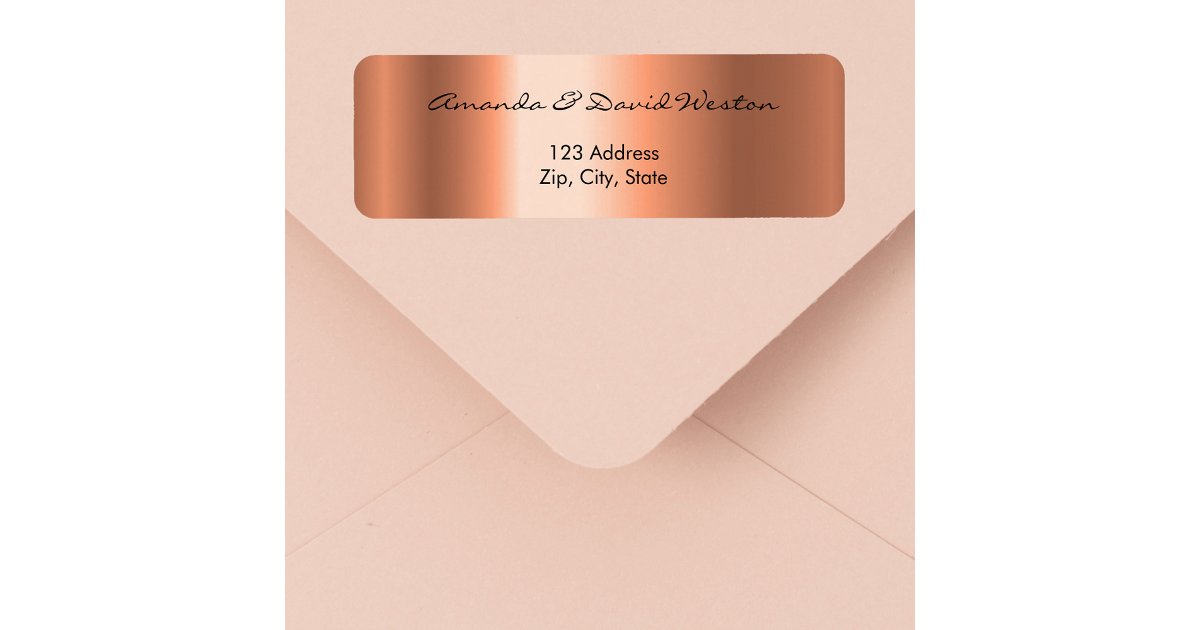 Copper return address label | Zazzle