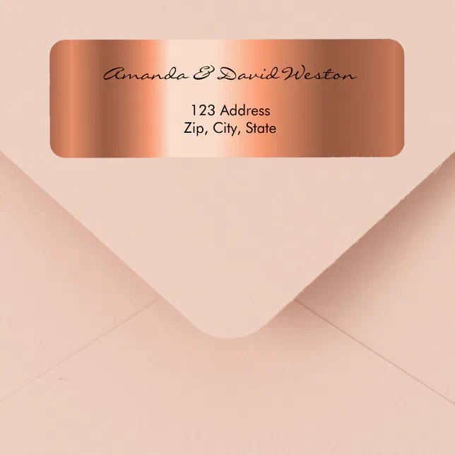 Copper return address label | Zazzle
