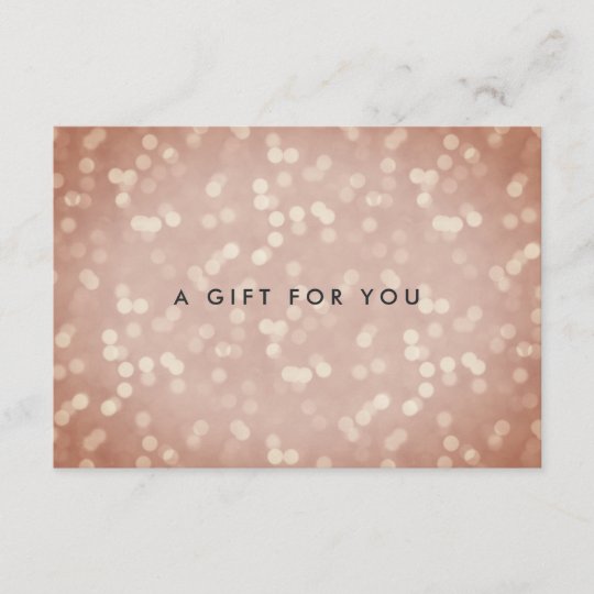 Copper Rose Gold Bokeh | Gift Certificate | Zazzle.com