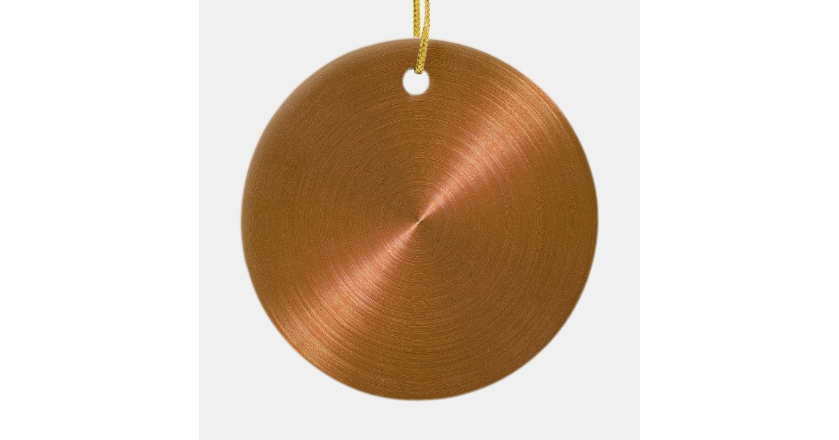 Copper Sheen Christmas Personalized Ornament | Zazzle