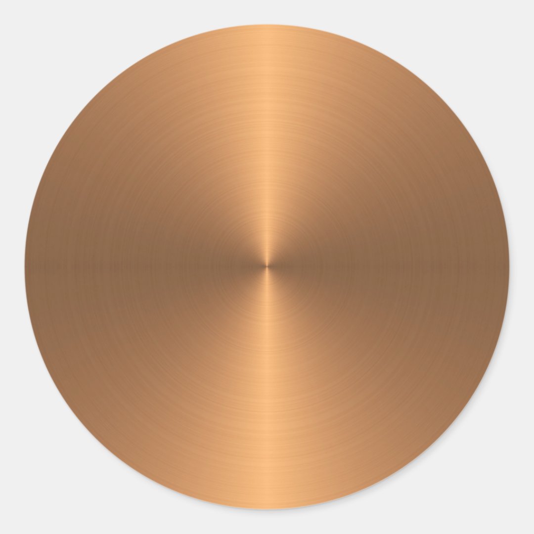 Copper Shine Classic Round Sticker | Zazzle