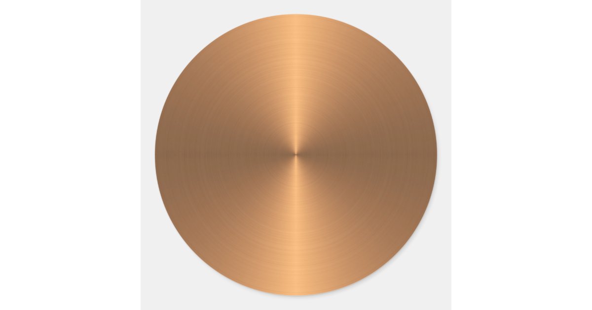 Copper Shine Classic Round Sticker | Zazzle