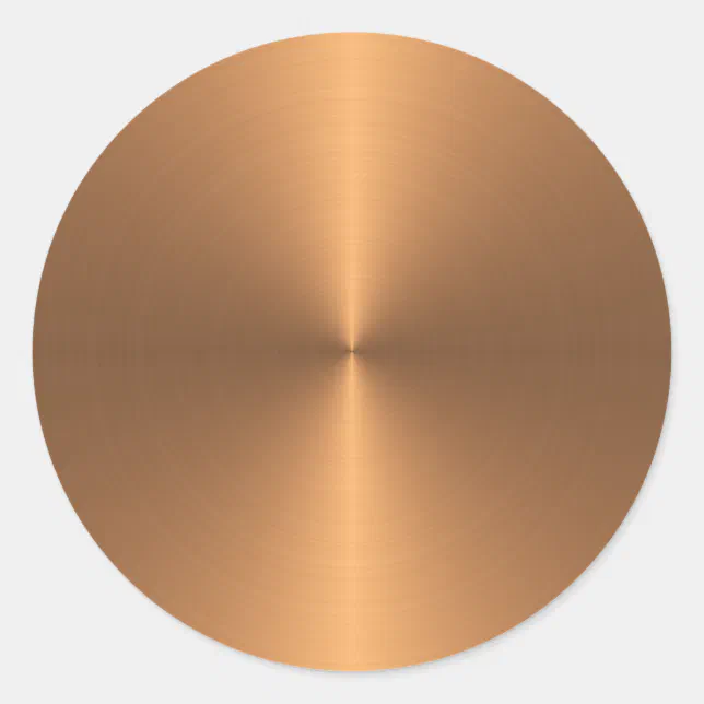 Copper Shine Classic Round Sticker | Zazzle