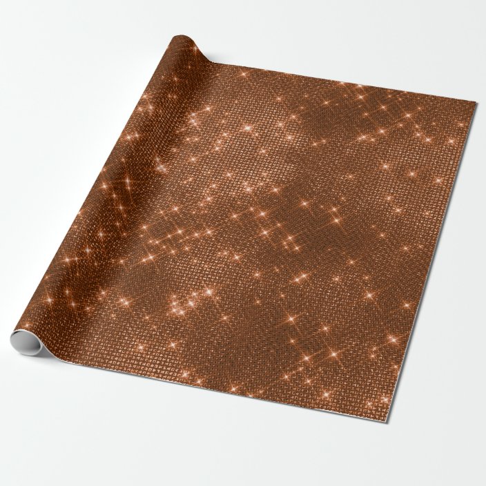 Copper Sparkly Metallic Grill Urban Abstract Wrapping Paper | Zazzle.com