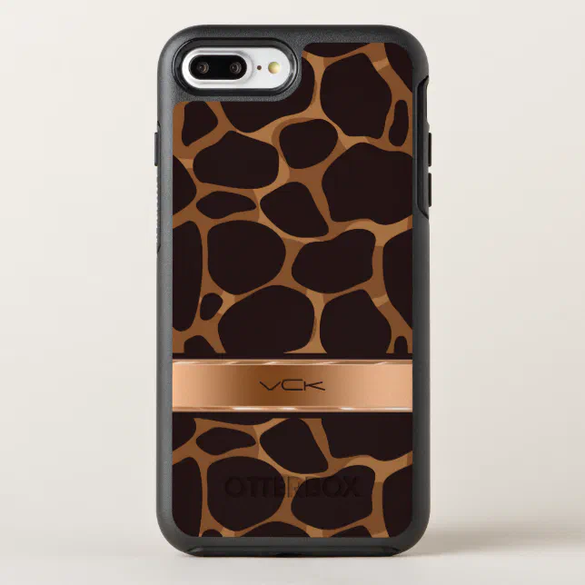 Copper Tones Stylized Leopard Pattern Otterbox iPhone Case | Zazzle