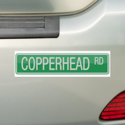 Copperhead Road street sign Bumper Sticker | Zazzle