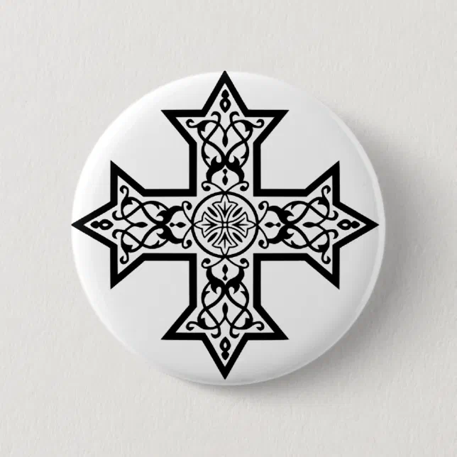 Coptic Cross Button | Zazzle