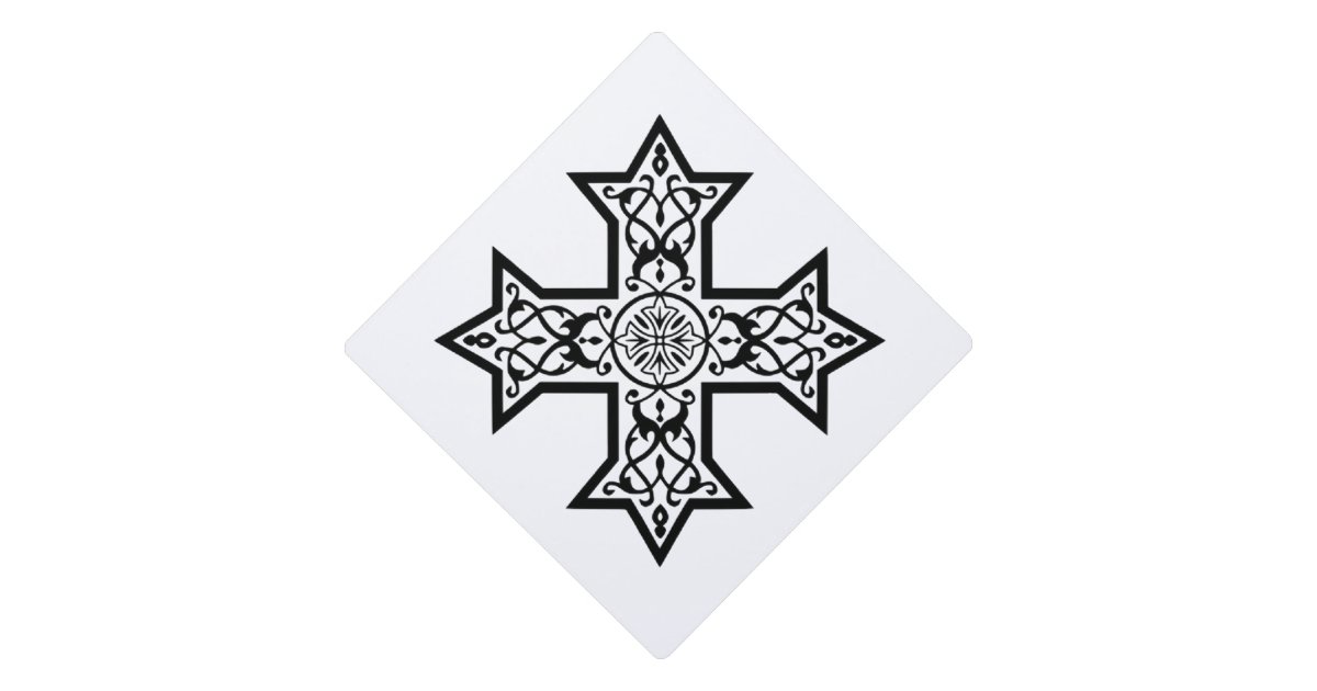 Coptic Cross Graduation Cap Topper | Zazzle