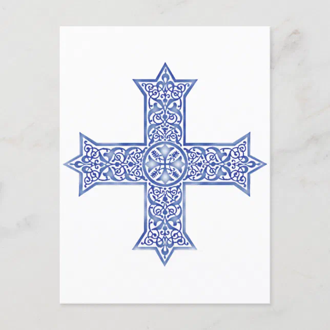 Coptic cross postcard | Zazzle