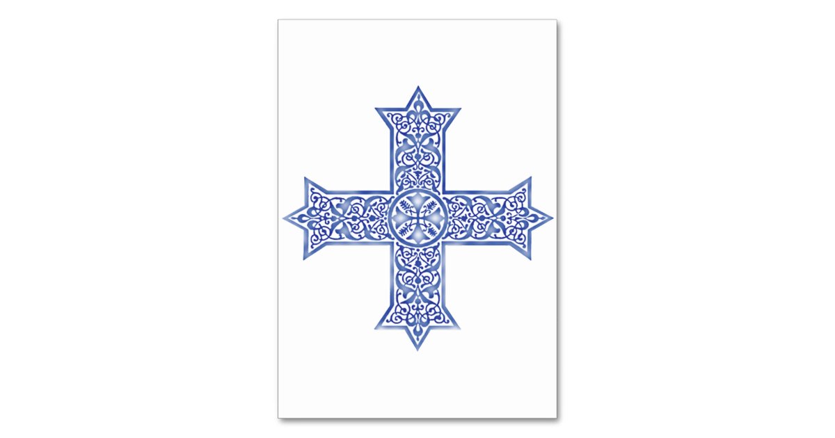 Coptic cross table number | Zazzle