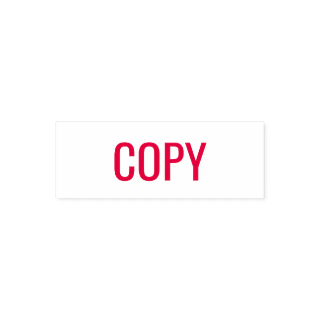 COPY Red Ink Text Business Self-inking Stamp | Zazzle