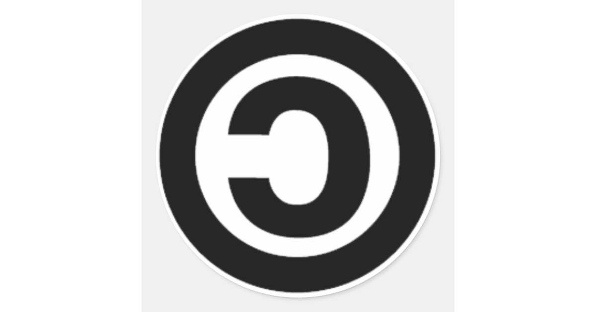 COPYLEFT CLASSIC ROUND STICKER | Zazzle