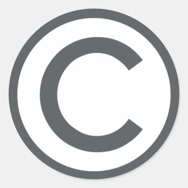 Copyright Classic Round Sticker | Zazzle