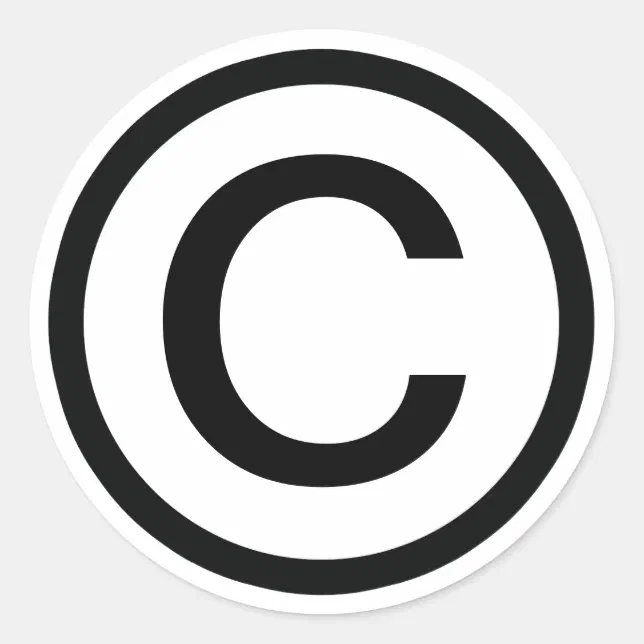 COPYRIGHT Sticker © | Zazzle