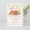 Coquette Apples Pumpkins and Bales of Hay birthday Invitation | Zazzle