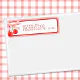 Coquette Cherry Pink & Red Return Address Label | Zazzle