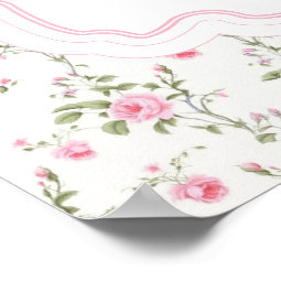 Coquette Elegant Pink Bow Bridal Shower Welcome Poster | Zazzle