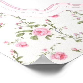 Coquette Elegant Pink Bow Bridal Shower Welcome Poster | Zazzle