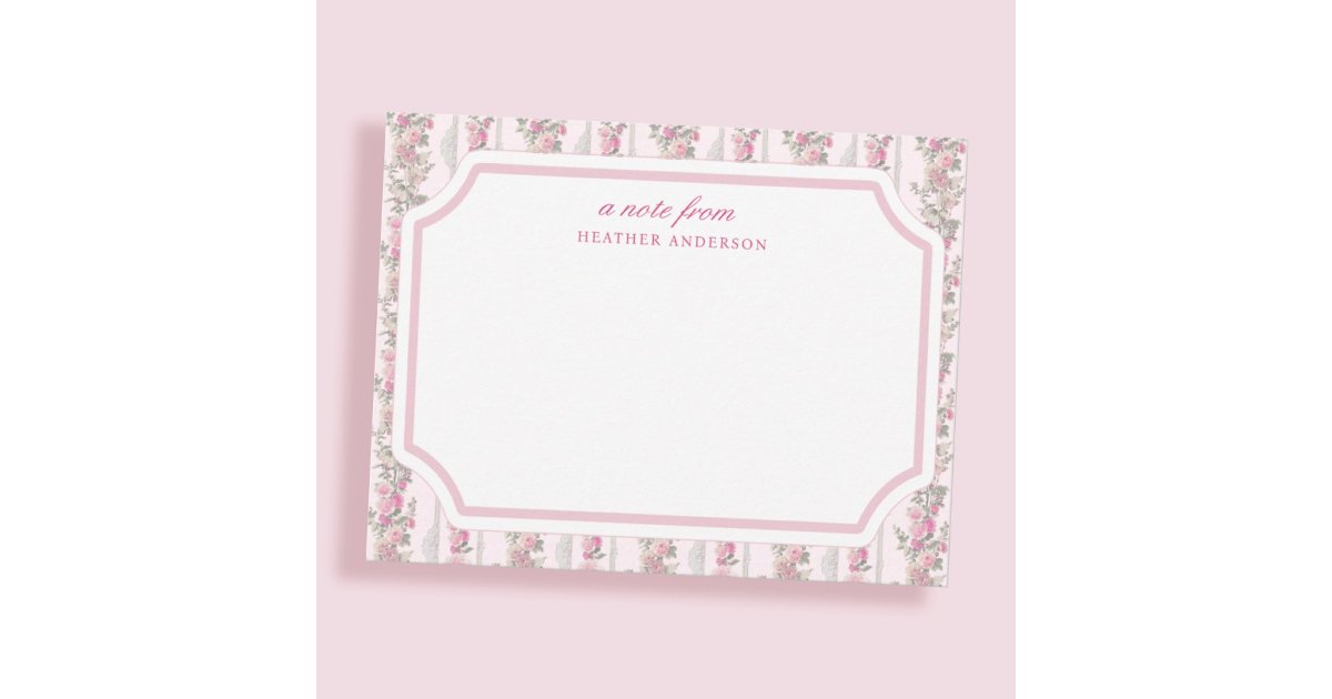 Coquette Love Shack Theme Personalized Stationery Note Card | Zazzle