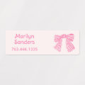 Coquette Pink Bows Kids' Labels | Zazzle