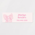 Coquette Pink Bows Kids' Labels | Zazzle