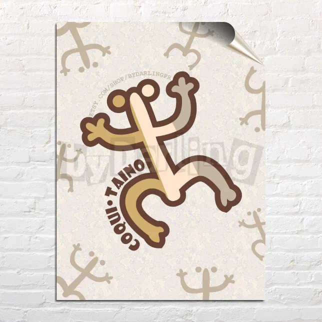 Coqui Taino Puerto Rico Wall Art Download Poster | Zazzle