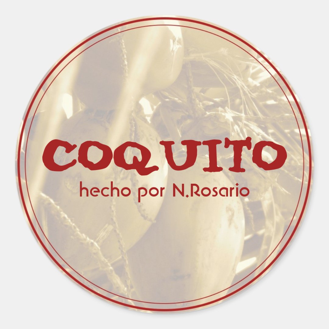 Coquito Classic Round Sticker | Zazzle