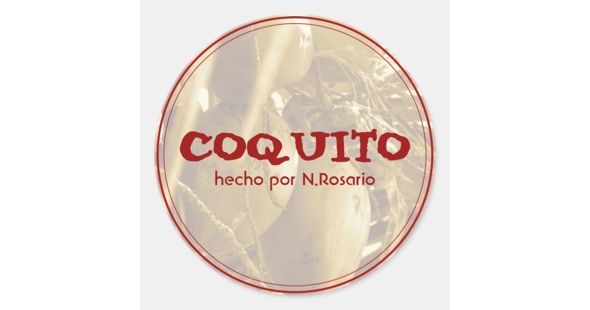 Coquito Classic Round Sticker | Zazzle