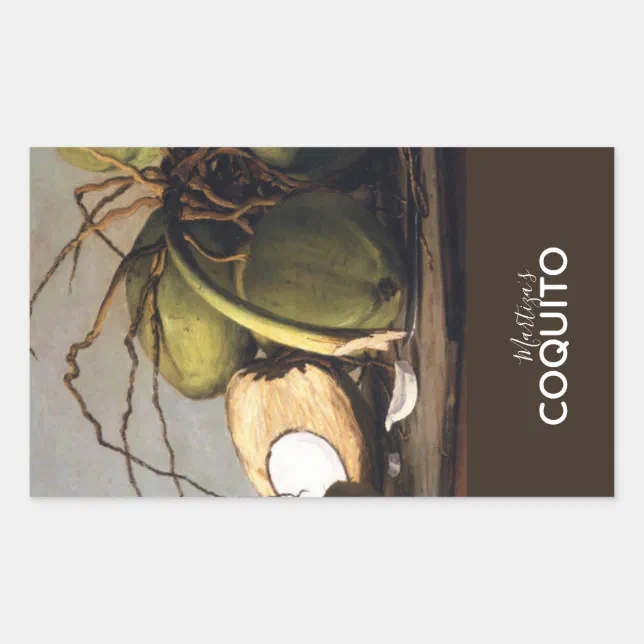 Coquito Coconut Classic Marketing Rectangular Sticker | Zazzle