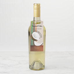 Coquito Coconut Fruit Drink Bottle Hanger Tag | Zazzle