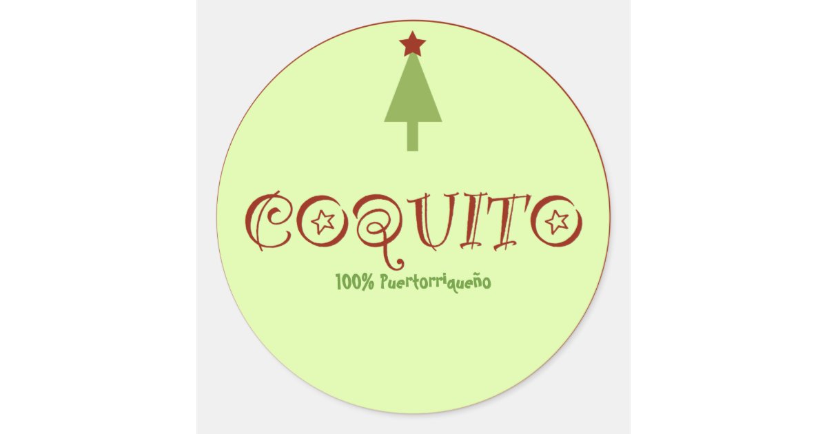 Coquito Puertorriqueno Classic Round Sticker | Zazzle.com