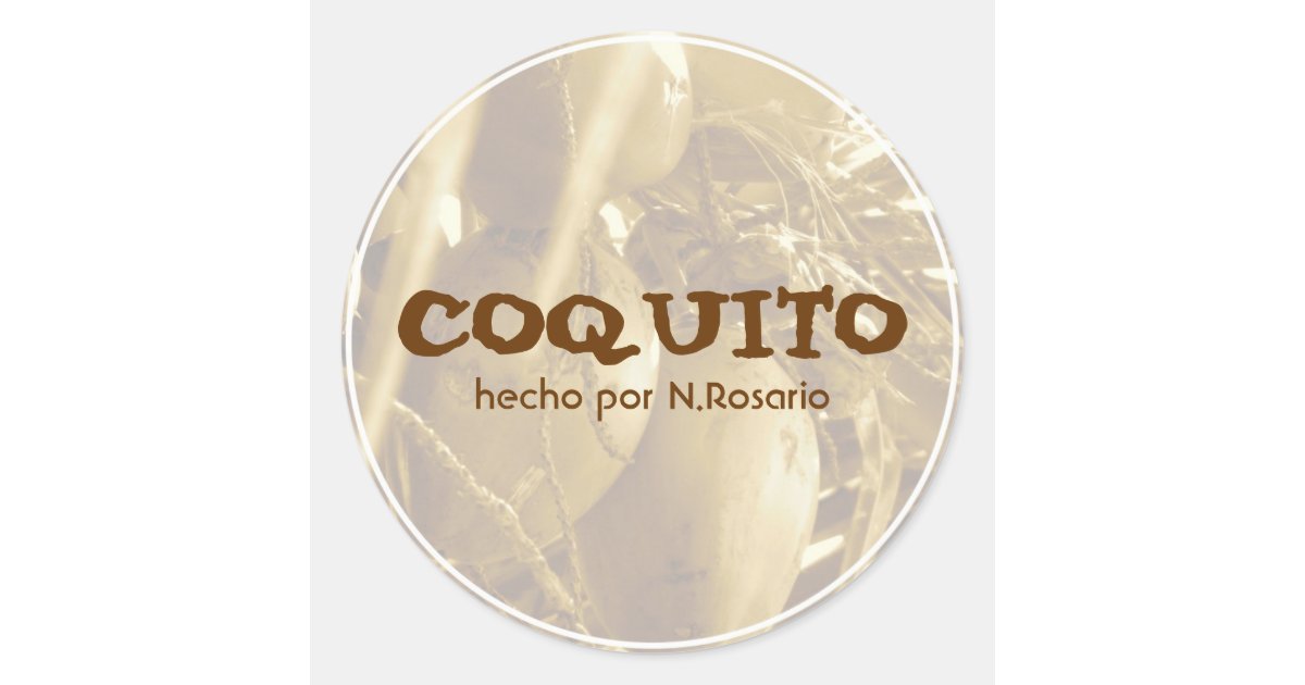 Coquito Puertorriqueño Classic Round Sticker | Zazzle