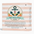 Coral and Navy Blue Nautical Wedding Planner Binder | Zazzle