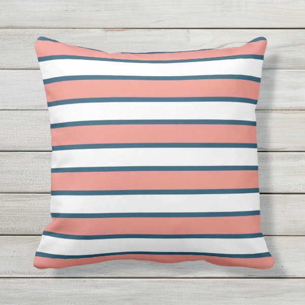 Coral Color Decorative & Throw Pillows | Zazzle